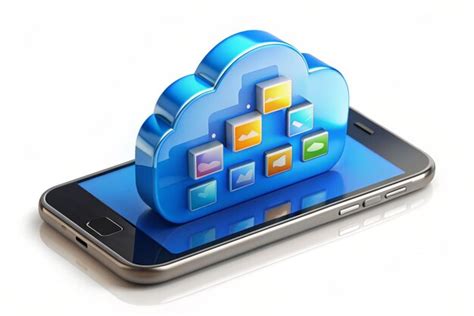 Premium Photo 3d Cloud Storage On Phone Digital File Organization