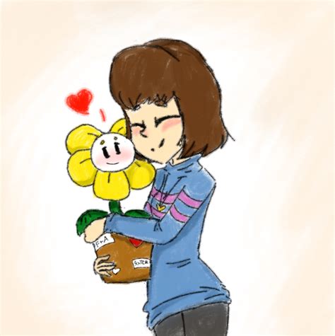 Flowey X Frisk Flowisk Theflauwy Flower By Theflauwy Flower On Deviantart