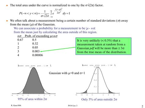 Ppt Lecture 3 The Gaussian Probability Distribution Function