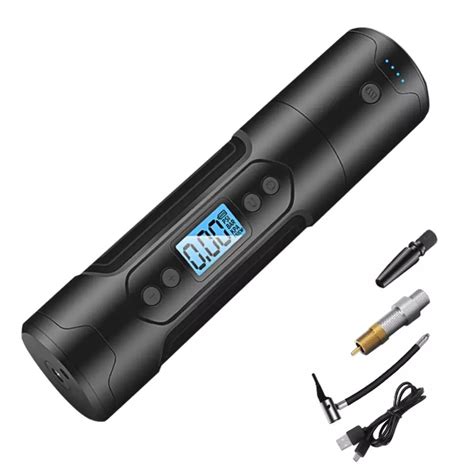 Преносима електрическа помпа за надуваеми колела автоматична зареждаща се през Usb цифров Lcd