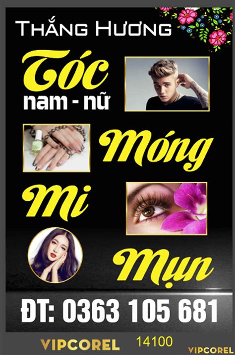 Mã 98829 Biển Vẫy Tóc Nam Nữ Mi Móng Mụn File Vector Vnpik Com