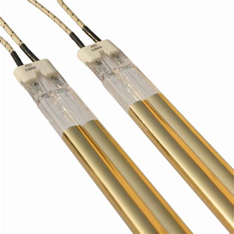 400v 7000w 1450mm Ir Heating Lamp Gold Reflector Twin Tube Shortwave Ir Lamp E Den China