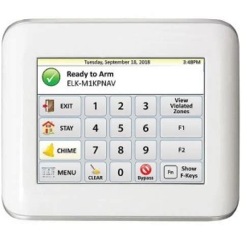 Elk M1 Touchscreen Keypad Zions Security Alarms