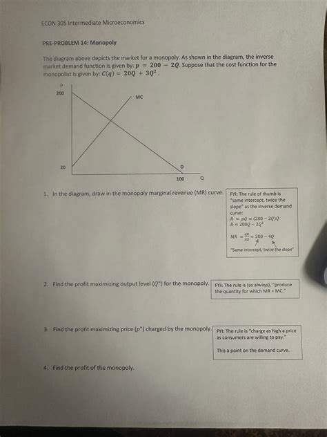 Solved Econ 305 ﻿intermediate Microeconomicspre Problem 14