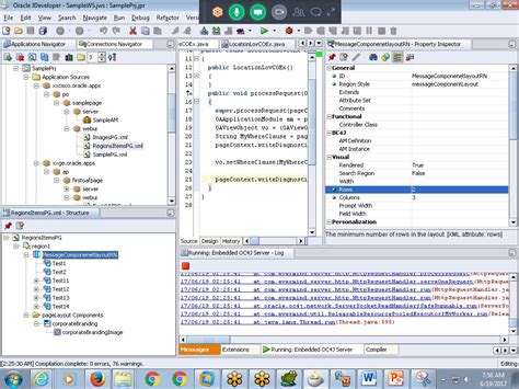 Oracle Application Framework Different Regions Layouts In Oaf