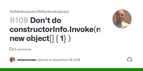 Don T Do Constructorinfo Invoke Null New Object Issue Dotnetanalyzers