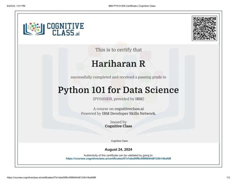 Hariharan R On Linkedin Datascience Python Ibm Continuouslearning