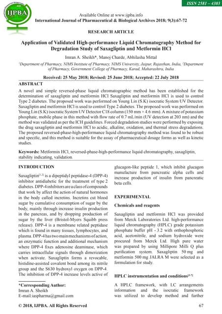 Application Of Validated High Performance Liquid Chromatography Method