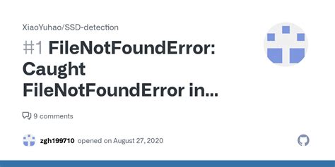 Filenotfounderror Caught Filenotfounderror In Dataloader Worker Process 0 · Issue 1