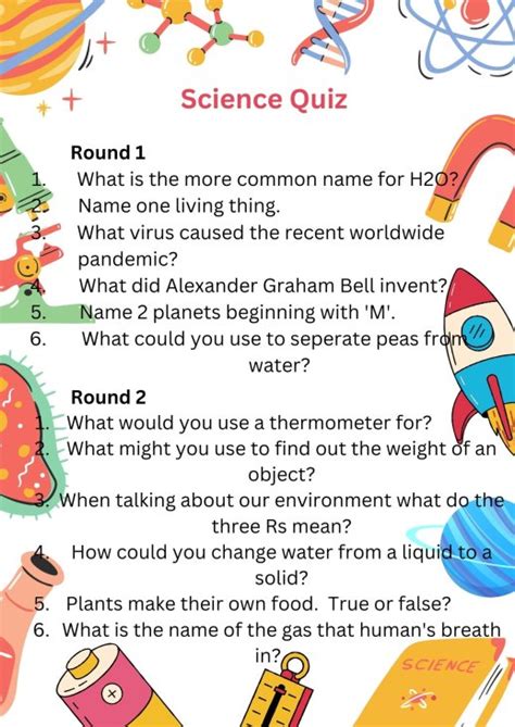 Mash Science Week Science Quiz