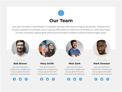 Our Team Page Template