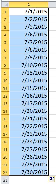 How To Create A List Of Weekdays Business Days In Excel