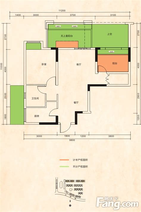内江金科公园王府求大神帮忙画户型图一室的户型 酷家乐