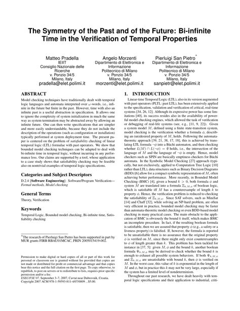 Pdf The Symmetry Of The Past And Of The Future Bi Infinite Time In