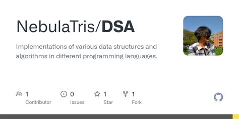 Github Nebulatrisdsa Implementations Of Various Data Structures And Algorithms In Different