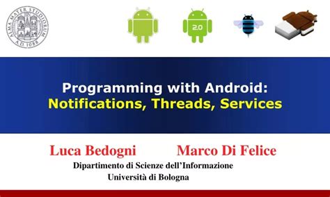 Ppt Programming With Android Notifications Threads Services