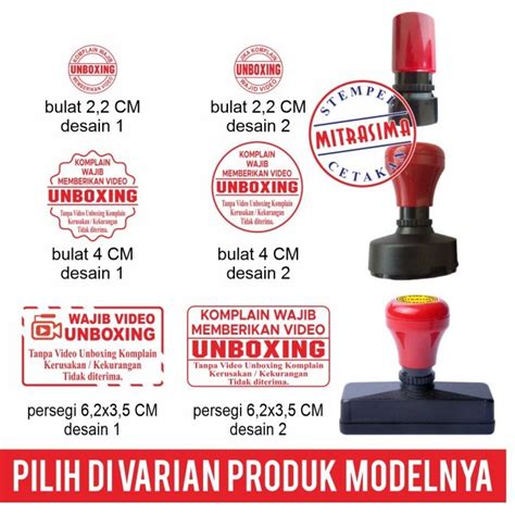 Jual Stempel Wajib Unboxing Warna Otomatis D2 2cm Desain 1 Shopee Indonesia