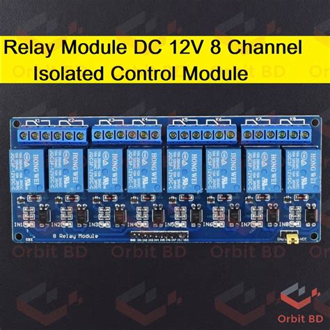 Relay Module DC V Eight Channel Isolated Control Module With Screw Terminal For Arduino V