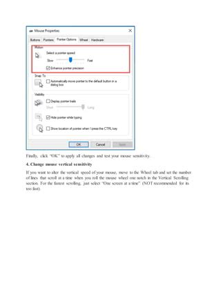 Methods For How To Change Mouse Sensitivity Windows PDF