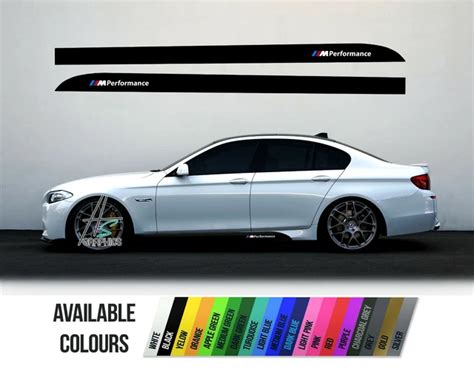 2xfor Bmw 5 Series F10 F11 M Performance Side Skirt M Sport Vinyl
