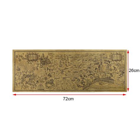 Size 72x26cm Retro Classical Magic World Map Famou Grandado