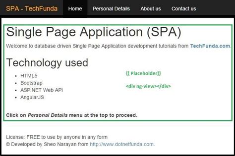 AngularJS Single Page Application Template Application Development Application Single