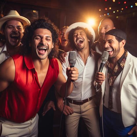 Premium Ai Image Photo Young Adults Having Fun At Open Mic Ai Image