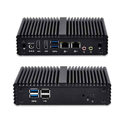 Qotom OEM ODM Fanless Mini PC Dual Lan Celeron N3150 Quad Core Barebone Mini Computer 2 Displays