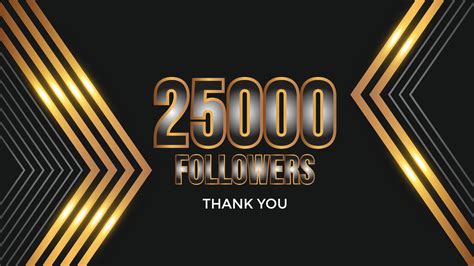 Thank You 25000 Followers Congratulation Template Banner 25k Followers