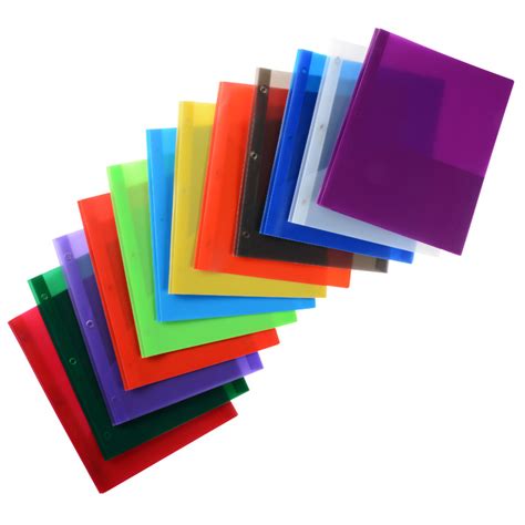 3 Prong Twin Pocket Presentation Folder Translucent