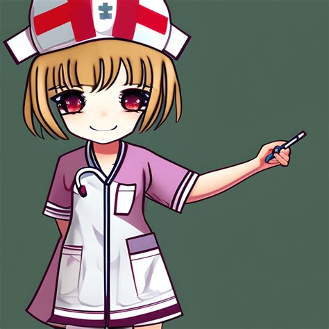 Nurse Chibi Sketch · Creative Fabrica