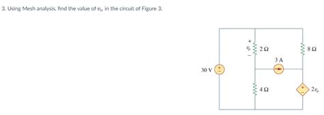 Solved Using Mesh Analysis Find The Value Of Vo In The Chegg