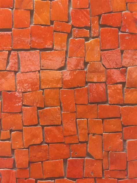 Hand Cut Red Glossy Tiles Free Textures