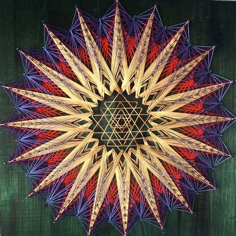 Colorful Star String Art