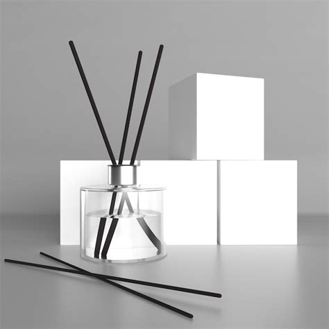 Premium Photo 3d Render Aroma Diffuser Mockup With Sticks And