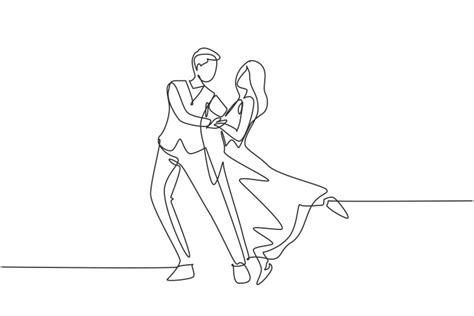 Continuous Line Drawing Romantic Couple Legs Vector Image