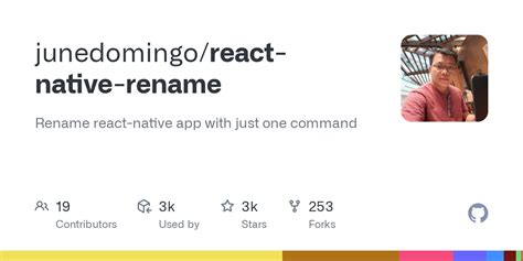 GitHub Junedomingo React Native Rename Rename React Native App With Just One Command