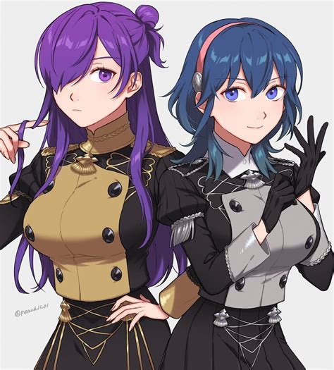 Byleth Byleth Shez And Shez Fire Emblem And More Drawn By Peach Danbooru