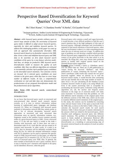 Pdf Perspective Based Diversification For Keyword Issuencitdce 2017ncitdceperspective