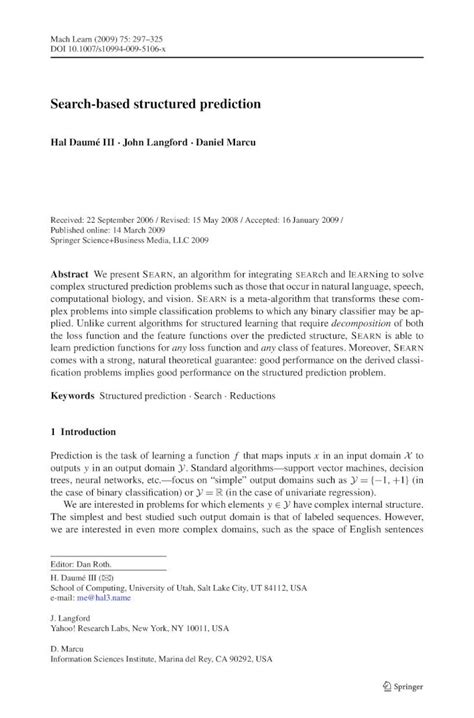 Pdf Search Based Structured Prediction · As In Reinforcement Learning
