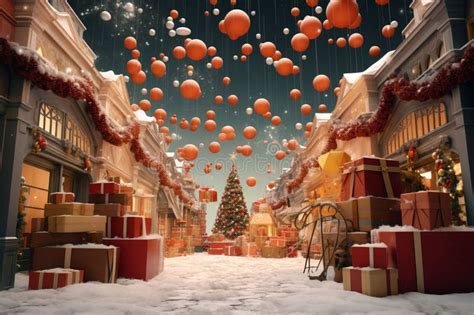 Dynamic Christmas Scenes Capturing The Energy Of Stock Illustration Illustration Of Thailand