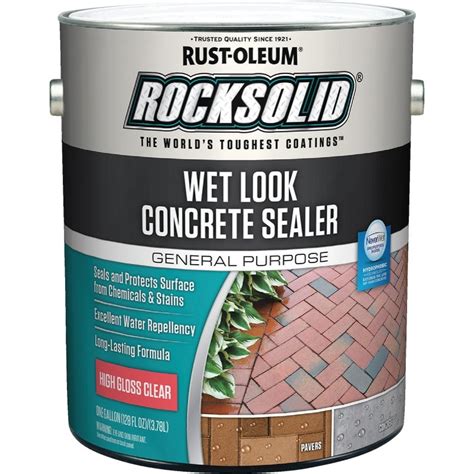 Rust Oleum RockSolid Wet Look Concrete Sealer 1 Gal Clear Almandoz Hardware Ltd