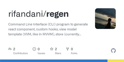 Github Rifandaniregen Command Line Interface Cli Program To Generate React Component