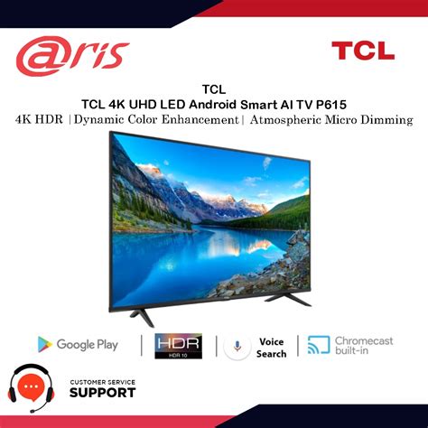 Tcl P615 65 And 75 P615 4k Uhd Led Android Smart Ai Tv Remote Voice