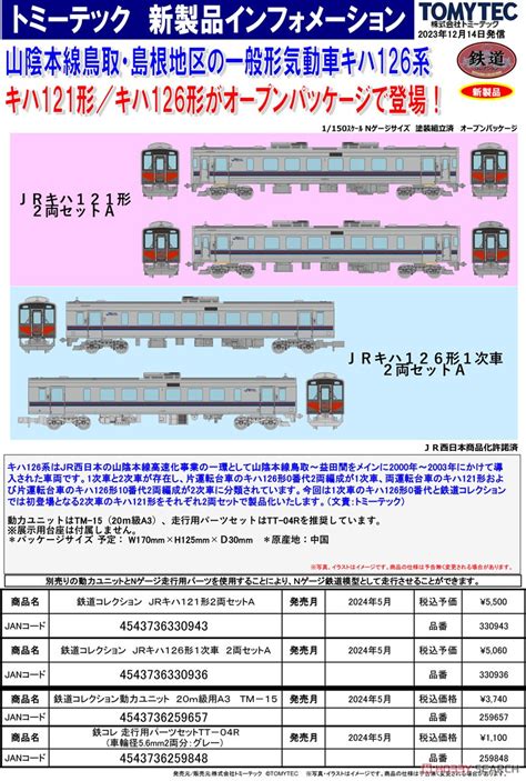 鉄道コレクション JR キハ126形1次車 2両セットA 2両セット 鉄道模型 その他の画像2