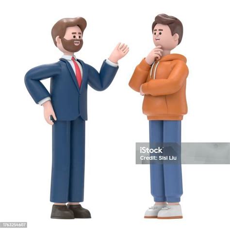 사람들이 말하고 토론하는 3d 그림 의사 소통 및 말하기 개념 흰색 배경에 3d 렌더링 2명에 대한 스톡 사진 및 기타 이미지 Istock