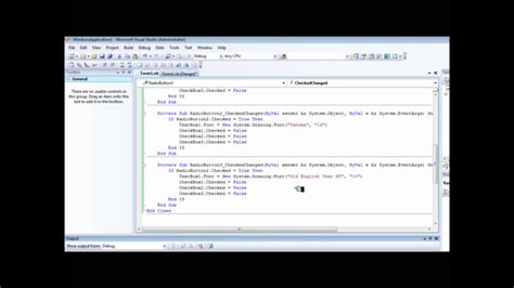 tutorial radiobutton checkbox menustrip en visual basic 2008 parte 2