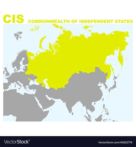 Map With Location Of The Cis Royalty Free Vector Image