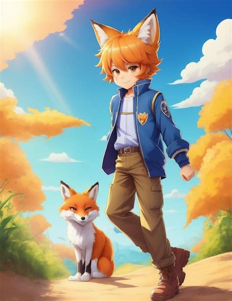 Premium Photo Fox Shaped Boy Sunshine Handsome