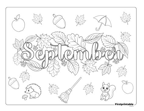 September Fall Coloring Pages